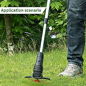 kekafu Cordless String Trimmer Weed Wacker Electric Thread Trimmer: 12V Power Grass Trimmer Lawn Edger,Electric Lawn Trimmer for Cutting Blade, Adjustable Height Weed Eater Tool for Garden and Yard