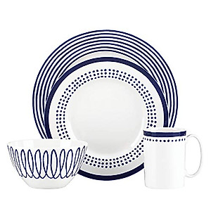 Kate Spade New York Charlotte Street East 4 Piece Place Setting,Blue