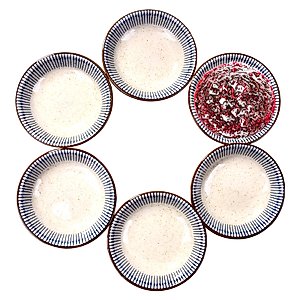 LMRLCS Ceramic Soy Dish Set of 6, 3.9 Inch Japanese Sauce Dish Serving Sushi Dipping Sauce Dish Sauce Cups Sushi Dish for Dipping