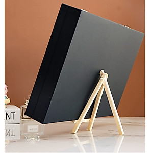 Dustproof Pin Display Case, 28x20x5cm Shadow Box Frame with Locking Buckle, Sponge Lining Medal Collection Display with Glass Door, for Enamel Pin, Badge, Military Medals, Beach Tags, Jewelry