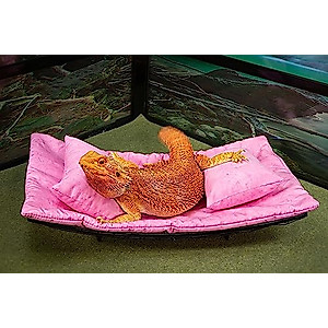 Chaise Lounge for Bearded Dragons, Pink Batik Fabric
