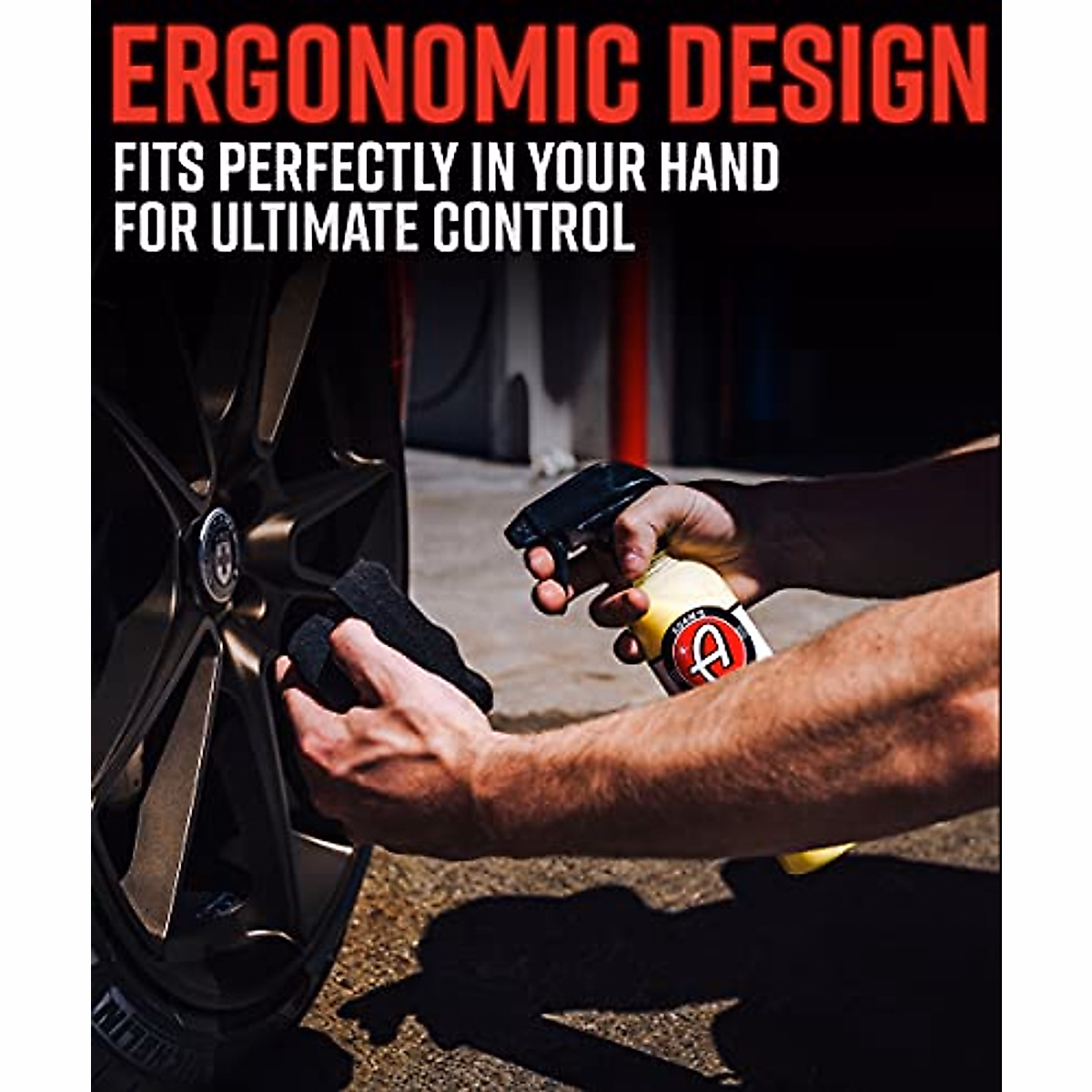 Adam's Polishes Pro Tire Hex Grip Applicator, Tire Shine Car Detailing Foam Sponge Tool, After Car Wash Tire Cleaner, for Vinyl Rubber & Trim Accessories, Wheel Cleaner Rim (1 Pack)