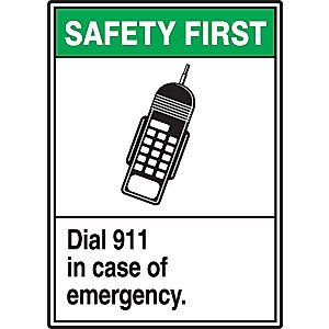 DIALL 911 in CASE of EMERGENCY (W/GRAPHIC)