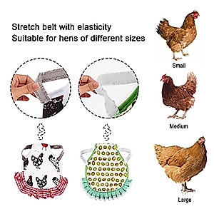 JITEYOU Chicken Saddles, 4 PCS Hens Saddles for Hen Apron for Poultry Protector Feather Fixer Supplies