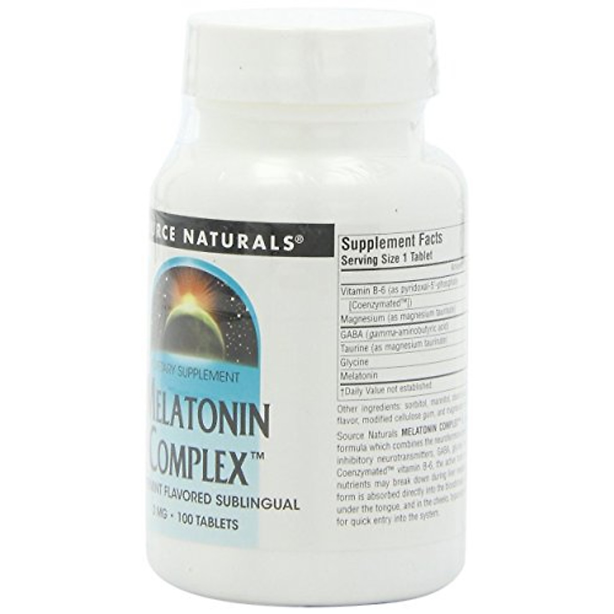 Source Naturals Sleep Science Melatonin Complex with GABA 3 mg Peppermint Flavored - 100 Lozenges