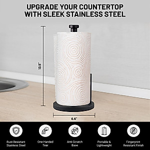 Steelware Central Paper Towel Holder Stainless Steel (Matte Black)