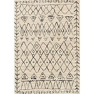 Loloi Emory Heather Gray/Black 5'-3" x 7'-7" Area Rug