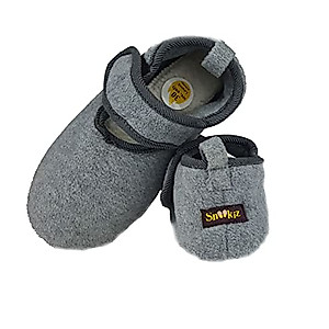 Snook-Ease Mary Jane Style Heated Slippers - Thick Warm Winter Feet Warmers with Microwavable Heatable Inserts – Heated Slippers Foot Heater for Cold feet – Heated Foot Warmers (Grey, Women 6-10)