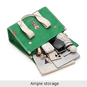 Top Handle Handbag Women Tote Bag Shoulder Canvas Fashion Crossbody Bag Casual Purse Flap Satchel Bag, Green