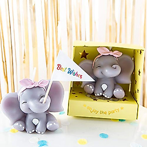 Cute Baby Elephant for Birthday Party Baby Shower and Wedding Favor (Baby Girl)