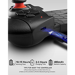 Joso Mobile Game Controller for iPhone, Android, PC, Steam, Direct Play, 15 Hours Playtime, Phone Controller Gamepad Joystick for iPhone 14 13 12 Pro Max, Galaxy S23 S22 Ultra, iPad, Tablet, MFi Games