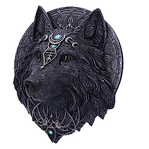 Nemesis Now Dark Gothic Magical Wolf Moon Wall Hanging Plaque, Black, One Size