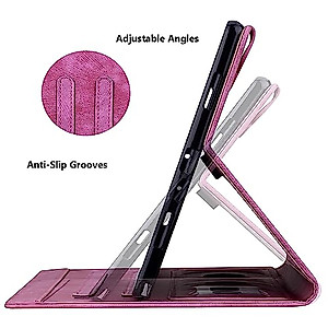 for Samsung Galaxy Tab A8 10.5 (2021) SM-X200 X205 Tablet Case TPU + PU Leather 2-Step Adjustment Kickstand Cover with Auto Wake/Sleep[Sakura & Cats] - 02