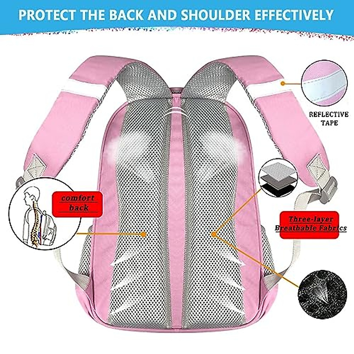 OARISL Teen Backpack 17inch Laptop Bag Cute Luminous Design Casual Daypack Bookbags for Men Women 12