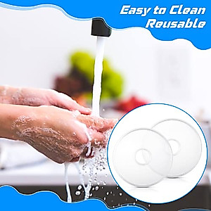 Fruit Roll Dehydrator Sheets Round Food Grade Plastic Fruit Roll Sheets White Fruit Roll Dried Fruit Leather Meat Beef Christmas Birthday Party Home Kitchen Bakery Use, 12.2 Inch (4 Pieces)