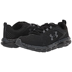 Under Armour Men's Charged Assert 9 Camo Sneaker, Black (001)/Black, 9.5