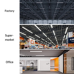 ONLYLUX LED Shop Light 4FT 60W, 5000K Daylight White 9000LM, Linkable Ceiling Light for Garage, 48" T8 LED Tube Light, Hight Output,Pack of 10