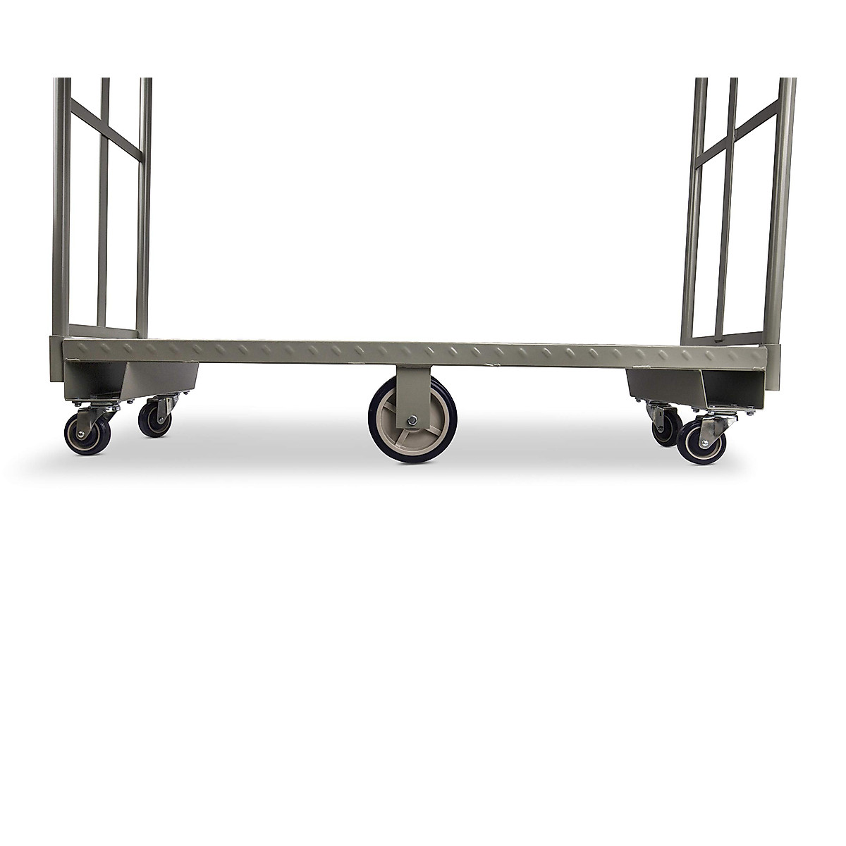 Heavy Duty, Narrow Aisle U-Boat Platform Truck Dolly, 16x60 Steel Deck, 2000 Lbs. Capacity