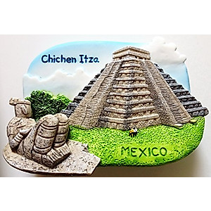 Chichen Itza Pyramid MEXICO Resin 3D fridge Refrigerator Thai Magnet Hand Made Craft.