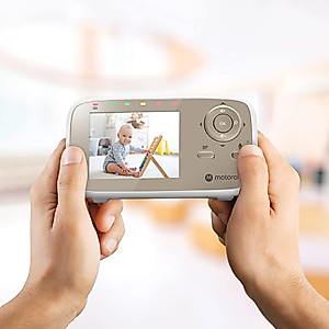 Motorola VM483 - HD 1080p 2.4ghz Wireless 1000ft Range Baby Monitor W/ 2.8" Color Screen & 2-Way Audio - Indoor & Outdoor Usage, Remote Pan-Tilt-Zoom, Room Temp, & Infrared Night Vision