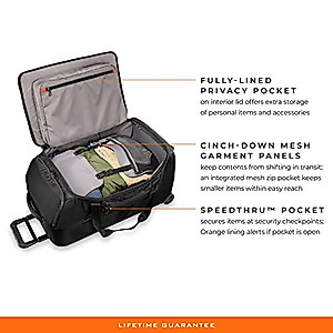 Briggs & Riley Wheeled Duffle, Black, Checked-Medium 27-Inch