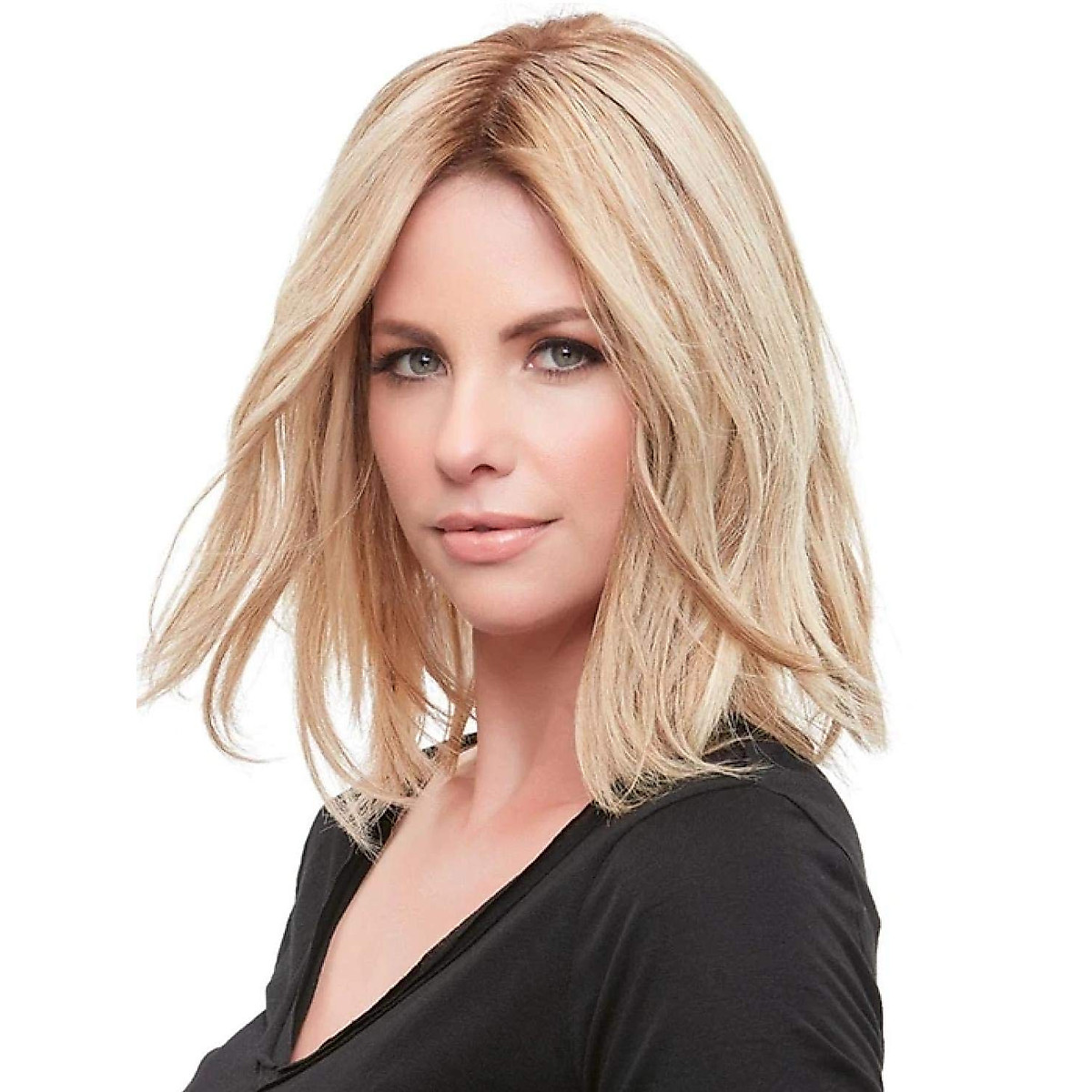 Bundle - 4 Items: 12" Top Form French Exclusive Colors Remy Human Hair Topper by Jon Renau, Christy's Wigs Q & A Booklet, BeautiMark Hydra Shampoo & Hydra Conditioner - Color: 8RN