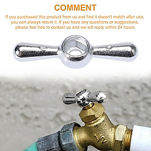 VIDABTE PP20617 Replacement Tee Handle with Square Broach in Chrome,Outdoor Faucet Handle Tee Handle,Metal Outside Faucet Hose Bibb Tee Handle,Square Broach (2 pcs)