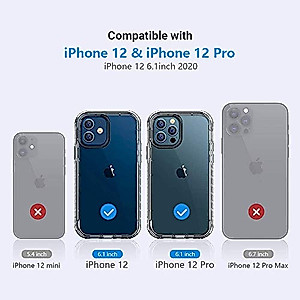 Anti Gravity Phone Case Compatible with iPhone 12 Pro and iPhone 12, Sticky Selfie Suction Black Anti Gravity Case for iPhone 12/12 Pro Nano Stick on Smooth Flat Surface with Dust Proof Film