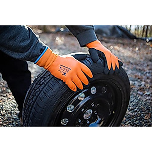 G & F Products 100% Waterproof Winter Gloves for outdoor cold weather Double Coated Windproof HPT Plam and Fingers Acrylic Terry inner keep hands warm at -58F X-Large, 1628XL , Orange