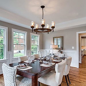 Eumyviv Clear Hammered Glass Lamp Shade Replacement with 1-5/8-Inch Fitter Opening, Water Ripple Glass Lampshade Accessory for Lighting Fixture(3 Packs) A00067