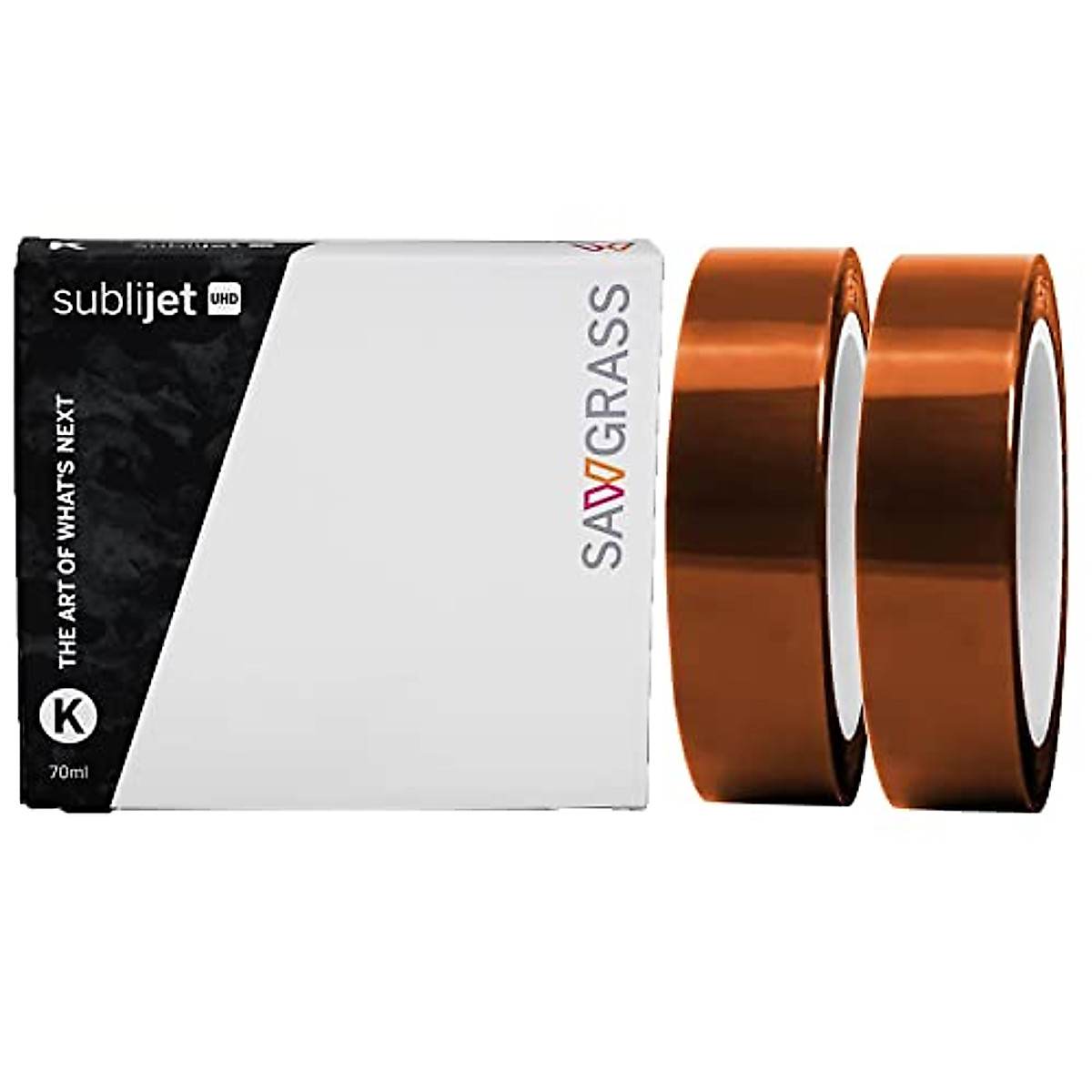 Sawgrass SG1000 Extended SubliJet UHD Sublimation Ink - Black (70ml) and 2 Rolls of ProSub Heat Resistant Tape