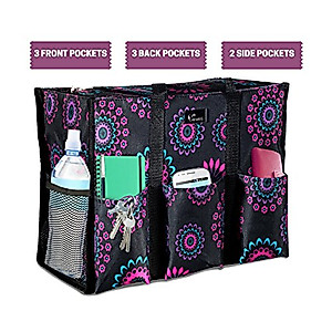 Pursetti Utility Tote (Medium, Purple Circle)