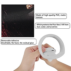 Geekria VR Headset & Controller Handle Skin Compatible with Pico Neo 3 Protective Cover, Durable Scratch Resistant Protective Pico Neo 3 Sticker