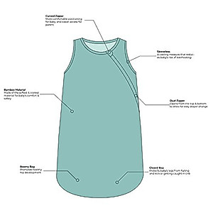 KYTE BABY Unisex Rayon Made From Bamboo Sleep Bag for Babies and Toddlers, 2.5 Tog (Medium, Sage)