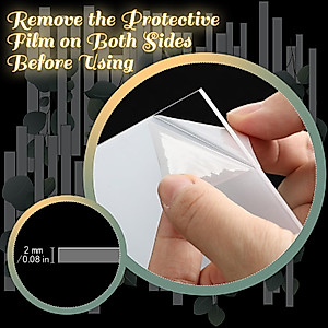 20 Pcs 2 mm Acrylic Blanks for Light Base Plastic Cast Clear Acrylic Sheet Square and Round Plastic Panel Sign Blank with Double Sided Protective for LED DIY Craft(Square, Round, Heart, Hexagon)