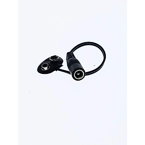 9v Battery Eliminator Snap Connector Conversion Adapter to 5.5mm Female DC Barrel Jack Connection Only - Replace 9-Volt Batteries Forever!