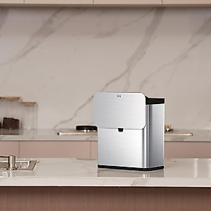 EKO Kitchen Compost Bin Countertop, 7L / 1.85 Gal Stainless Steel Compost Bin with Removable Inner Bucket and Deodorizer Compartment, 2 in 1 Countertop Compost Bin with Lid, Food Waste Compost Caddy