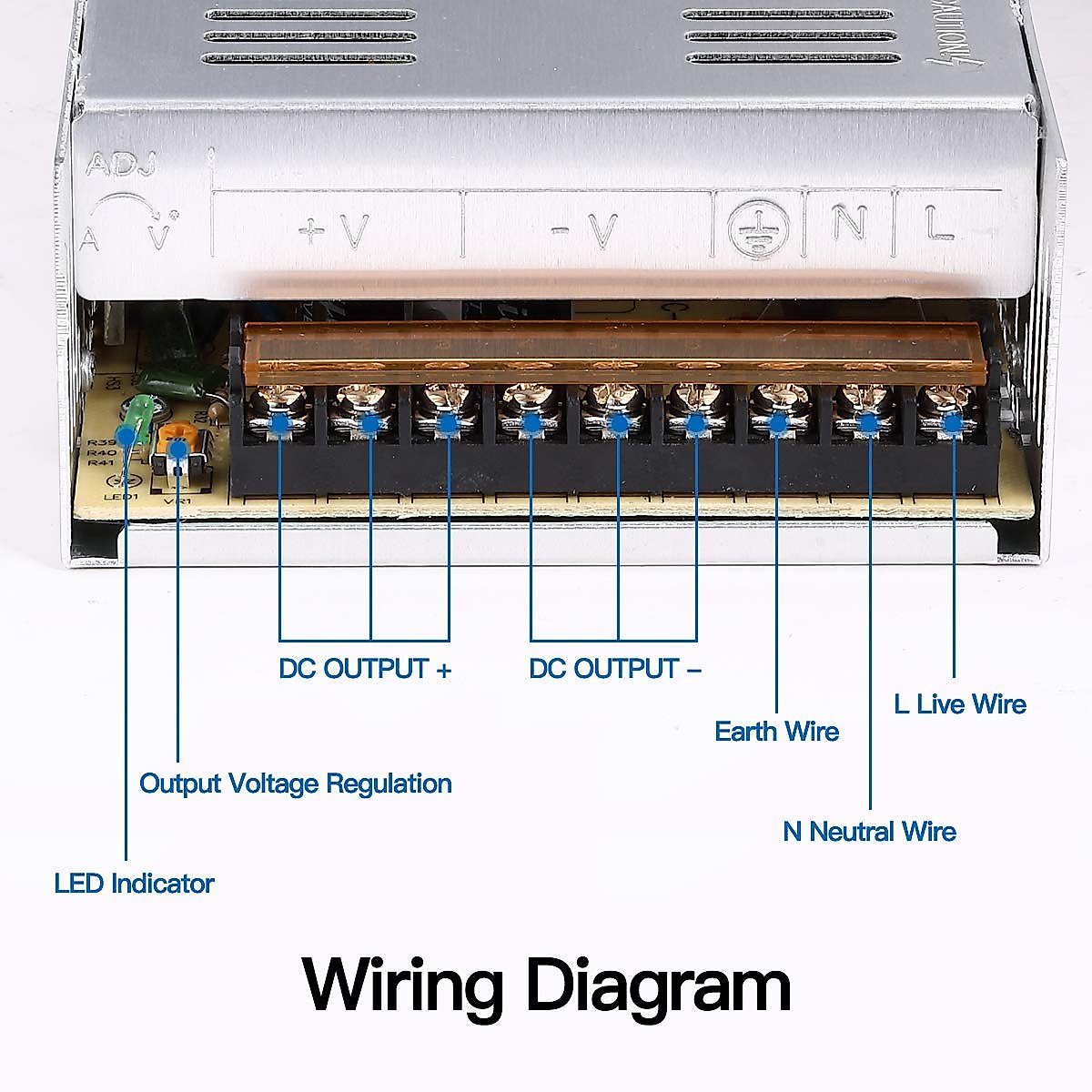 DC 12V 50A 600W Power Supply Adapter Transformer Switch AC 110V / 220V to DC 12V 20amp Switching Converter LED Driver for LED Strip Light CCTV Camera Security System Radio,Computer Project,3D Printer