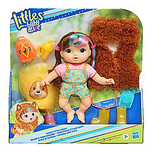 Baby Alive Littles Fantasy Styles Squad Doll, Little Harlyn, Safari Accessories, Straight Brown Hair Toy for Kids Ages 3 Years and Up (Amazon Exclusive)