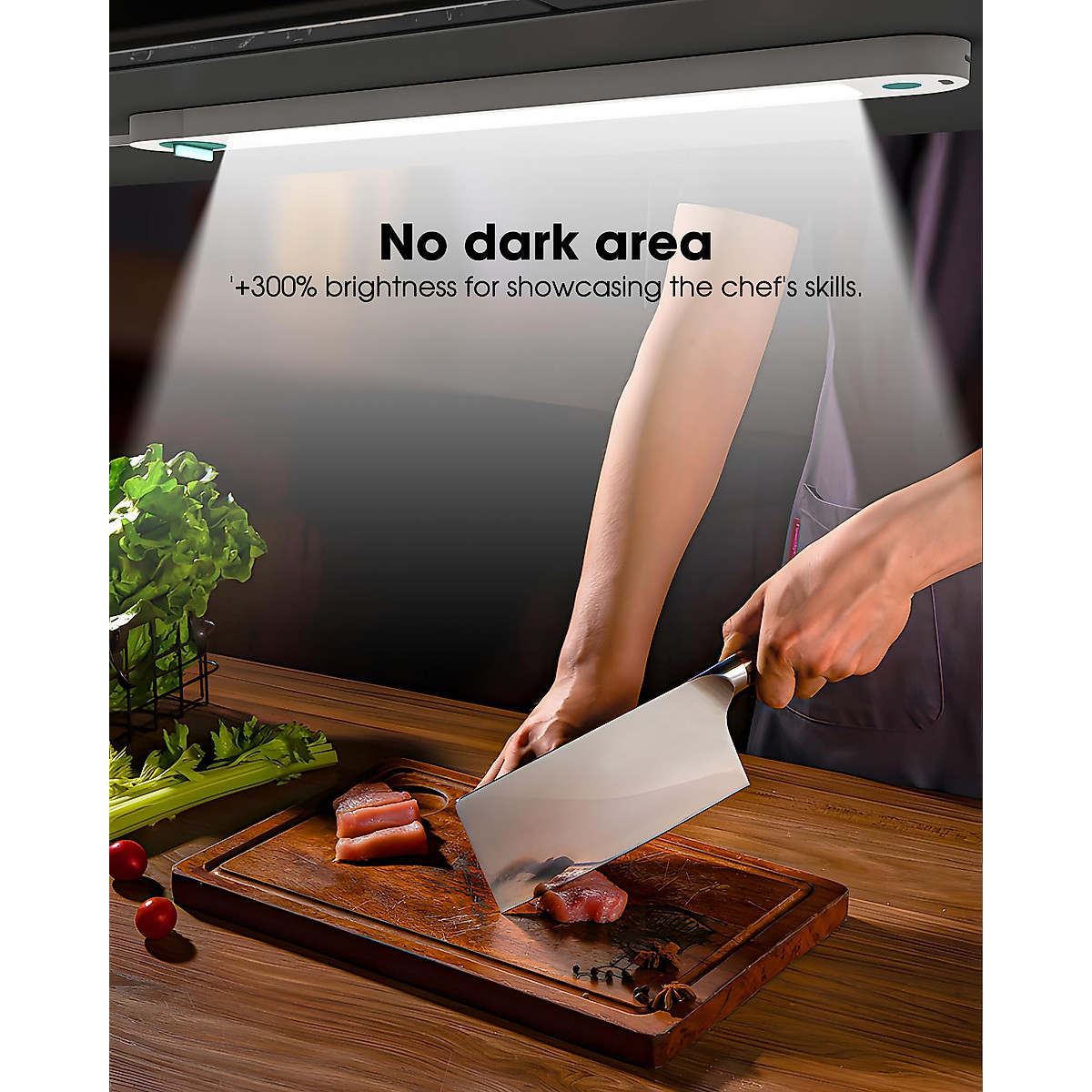 Under Counter Lights for Kitchen, Motion Sensor Lights Plug in, Hand Wave Activated Under Cabinet Light with Retractable Cable, 6000K White Dimmable Wired Closet Lights 3 Pack