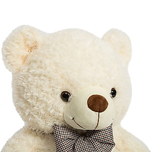 iBonny Teddy Bear Stuffed Animals Plush Soft Cuddly Bear 32 Inch Beige