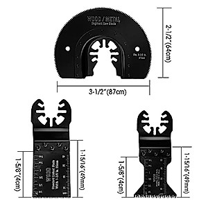 WORKPRO 23-Piece Metal/Wood Oscillating Saw Blades Set for Quick Release Multitool, Blades for Dewalt, Craftsman, Ridgid, Milwaukee, Rockwell, Ryobi and More