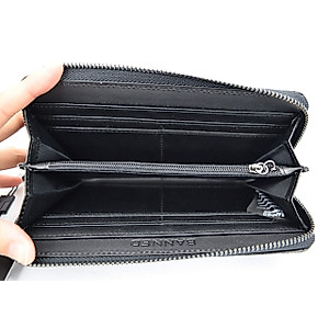 Lost Queen New Moon Wallet Gothic Occult Moon Magick & Leviathan cross Black Wallet, Large