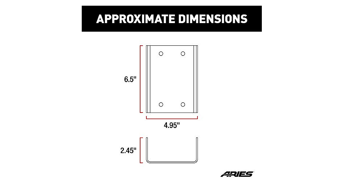 ARIES 256TBL Tire Carrier Brake Light Extension for Jeep