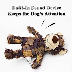 2023 New Indestructible Robust Bear【large】Plush Dog Toy, Indestructible Squeaky Toys for Dogs, Durable Dog Toys for Aggressive Chewers, Chew Toys for Dogs, Interactive Dog Toys for Boredom (A-Brown)