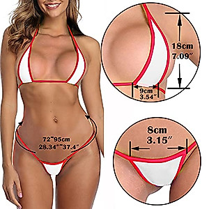 SHERRYLO Micro String Bikini Extreme Slutty Gstring Thong Bikinis Swimsuit for Women Exotic Bathing Suit Sexy Mini Swimsuits