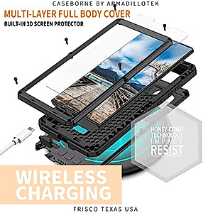 Lunivop Metal Bumper Silicone Compatible with Samsung Galaxy s22 Ultra 5G 6.8 inch Case Cameras Protection Heavy Duty Protection Doom Cover Shockproof with Built in Screen Protector Holder (Black)