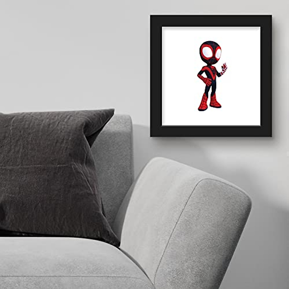 Trends International Gallery Pops Marvel Spidey And His Amazing Friends - Miles Morales Wall Art, Black Framed Version, 12'' x 12''