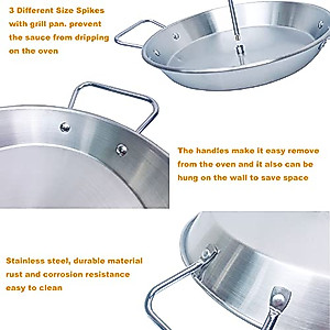 Barbecue Hack Vertical Skewers,Stainless Tacos Al Pastor Skewer Stand for Grill or Oven with 3 Spike,Removable Grilling Meat Spit for Grilling Al Pastor and Shawarma Brazilian Churrasco Chickens Kebab