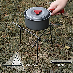 Camping Tripod Campfire Stand portable campfire,Over Fire Camp Grill with Carrying Bag for Outdoor Open Flame Cooking